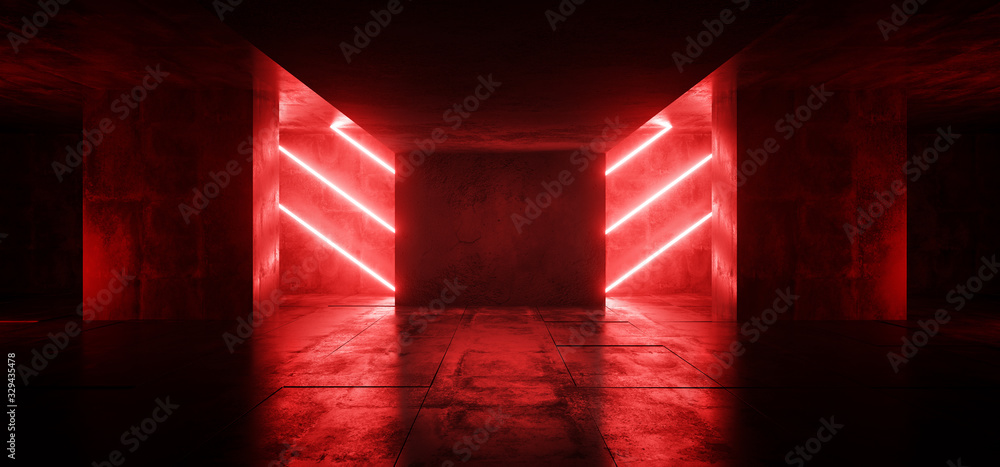 Sci Fi Neon Cyber Futuristic Modern Retro Alien Dance Club Glowing ...