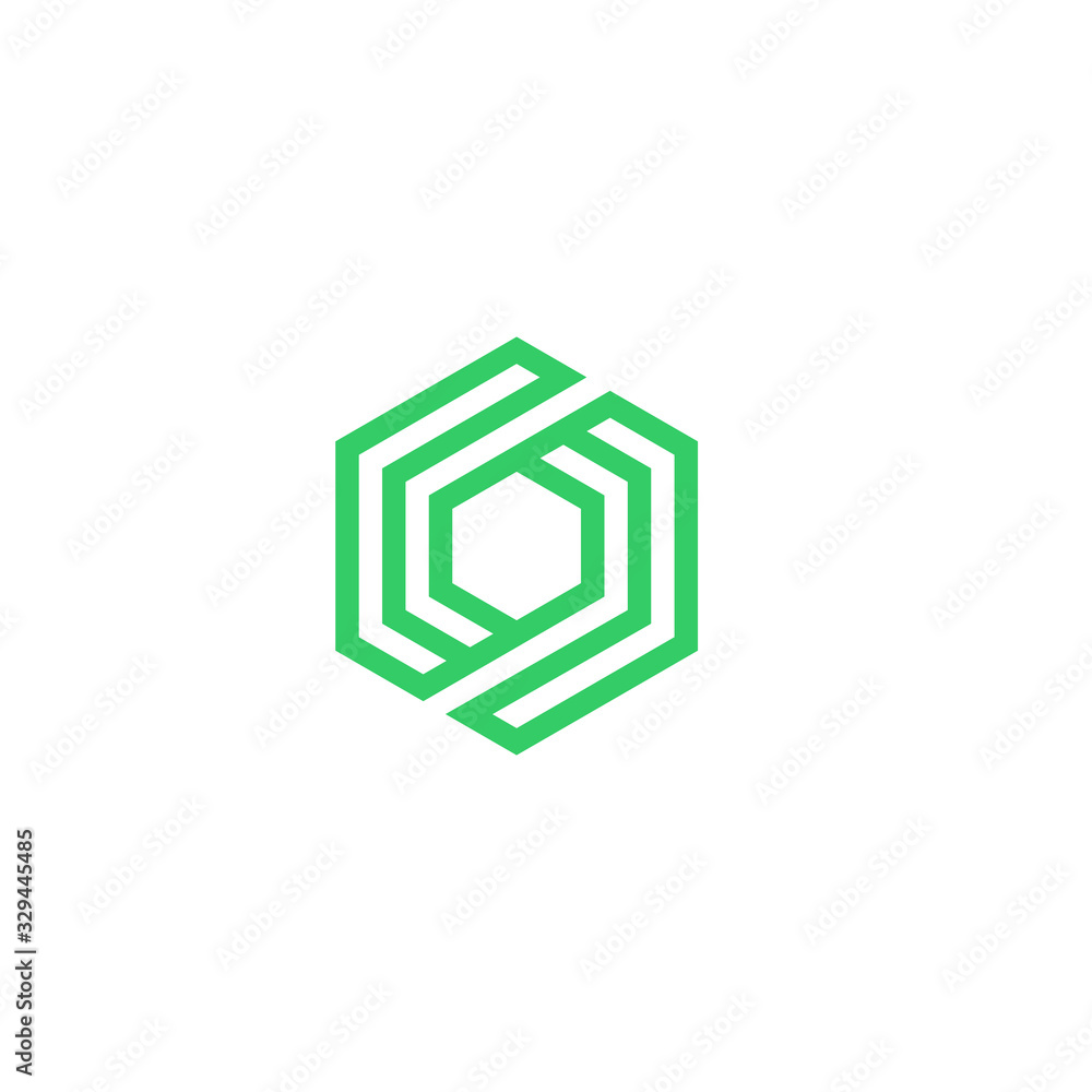 Letter O shaped hexagon logo, technology logo Stock Vector | Adobe Stock