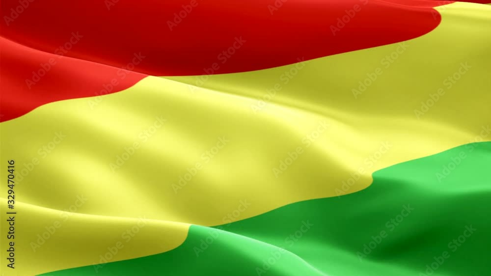 Bolivia waving flag. National 3d Bolivian flag waving. Sign of Bolivia ...