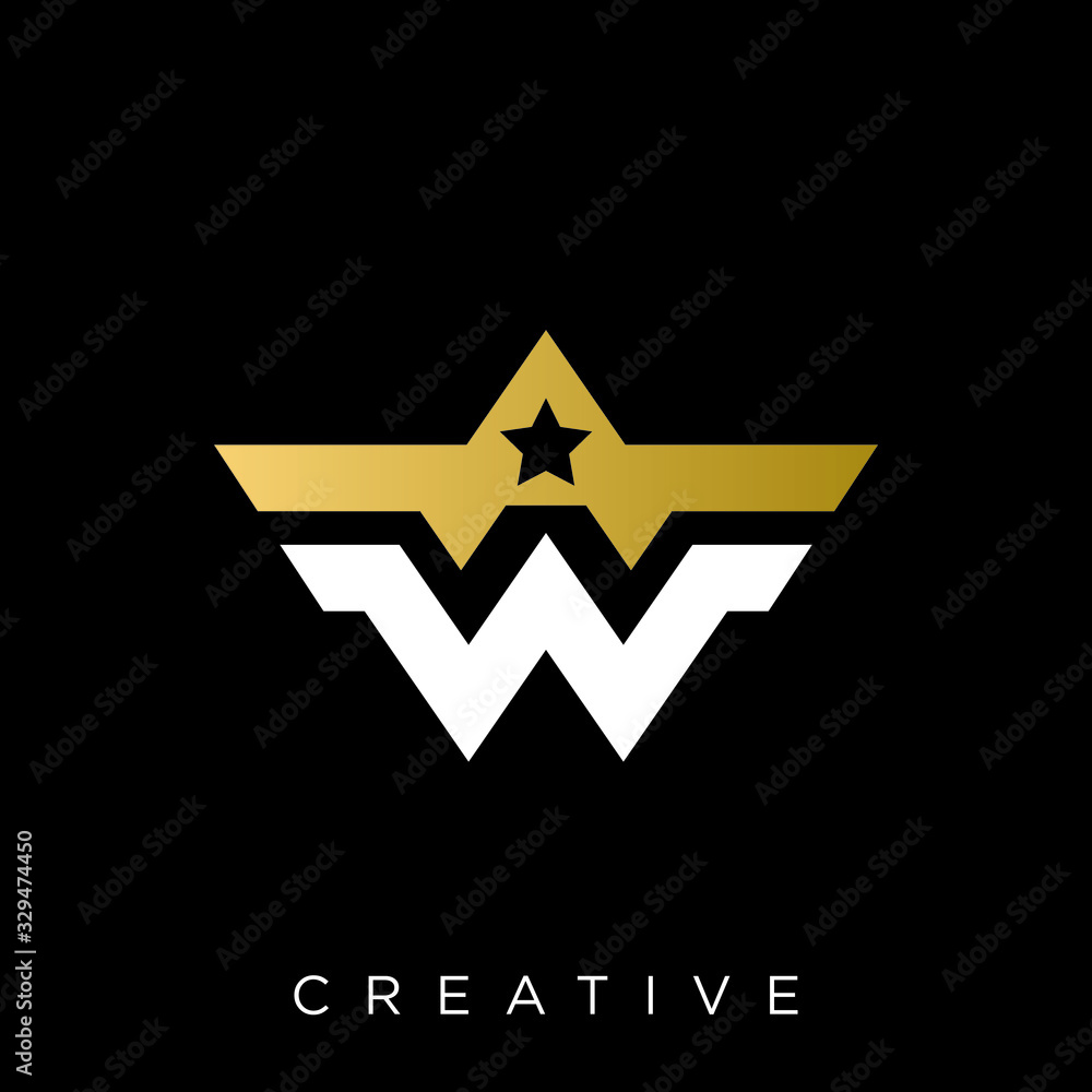 aw shield logo design Stock Vector | Adobe Stock