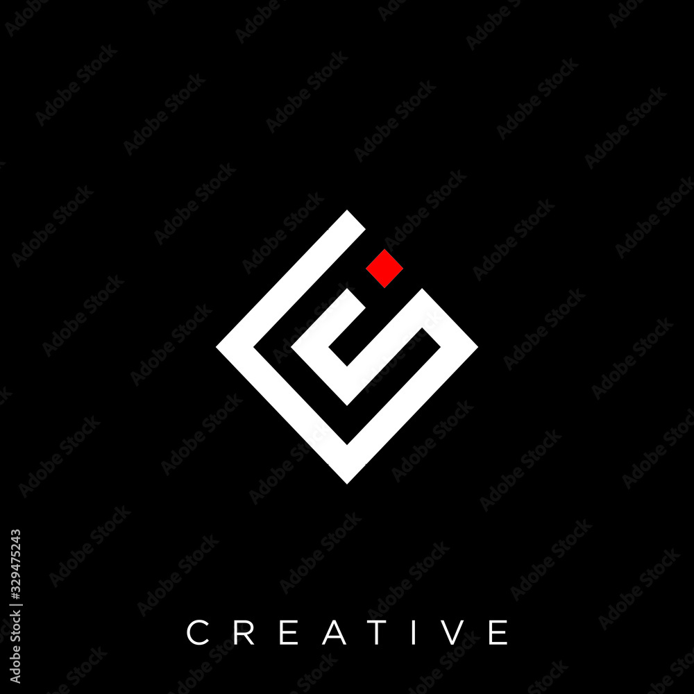cs logo design vector Stock Vector | Adobe Stock