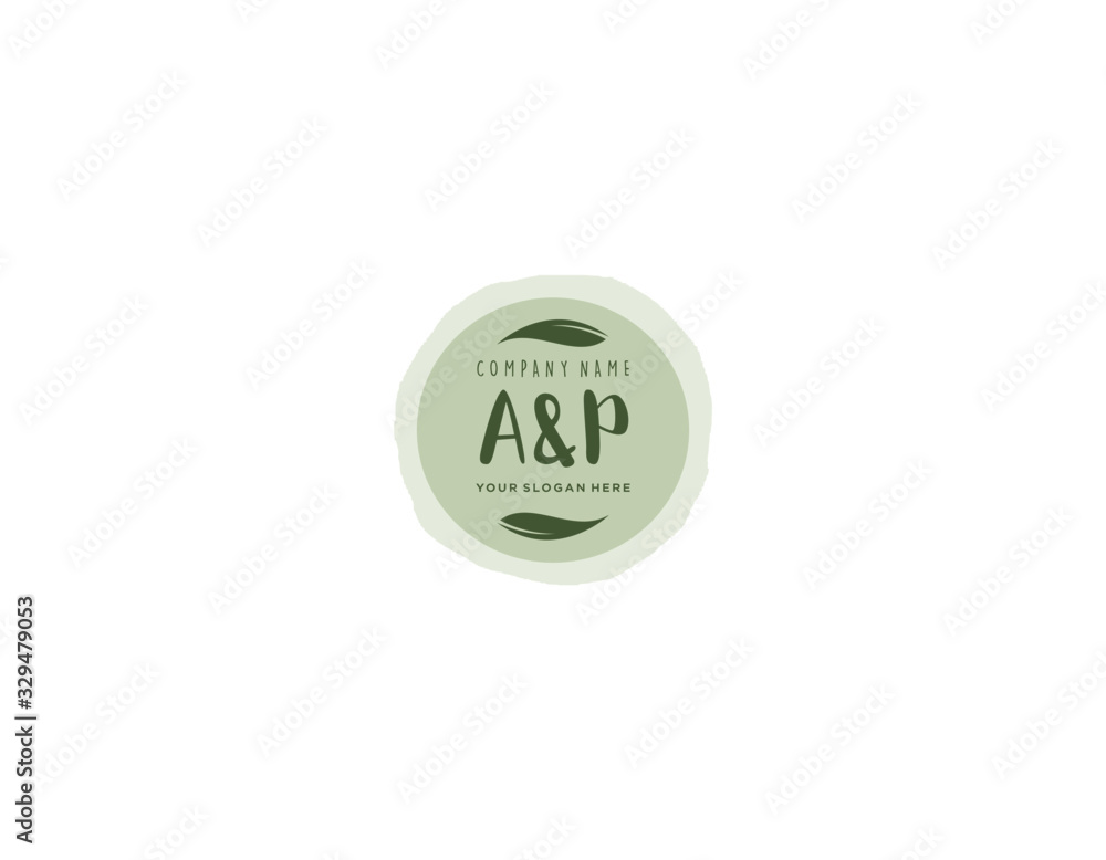 Letter AP handwrititing logo with a beautiful template Stock Vector ...