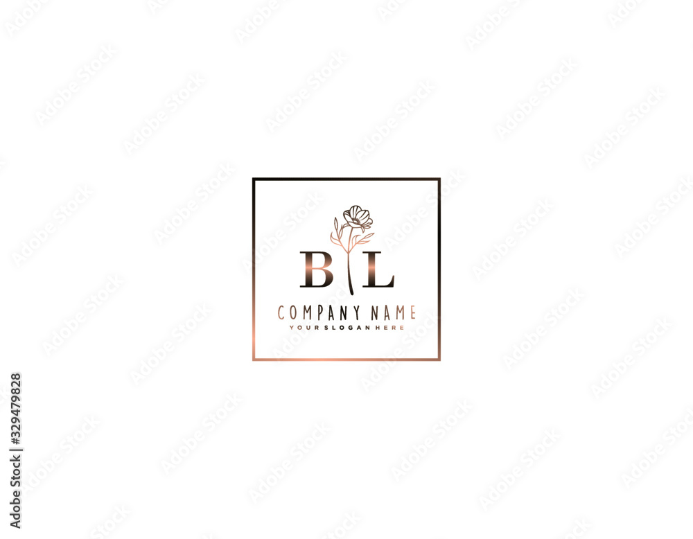 Letter BL handwrititing logo with a beautiful template Stock Vector ...