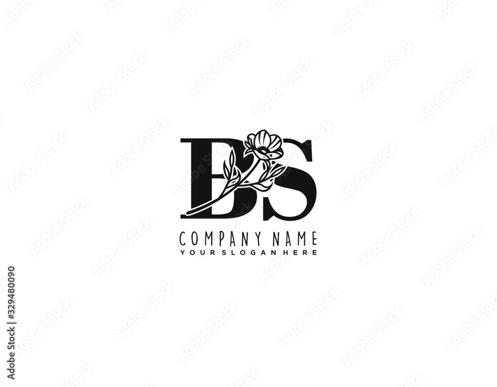 Letter BS handwrititing logo with a beautiful template Stock Vector ...