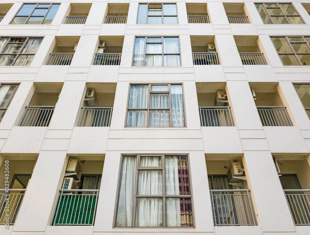 Tangerang, Indonesia - 6th Sep 2019: Frog eye view of windows and ...