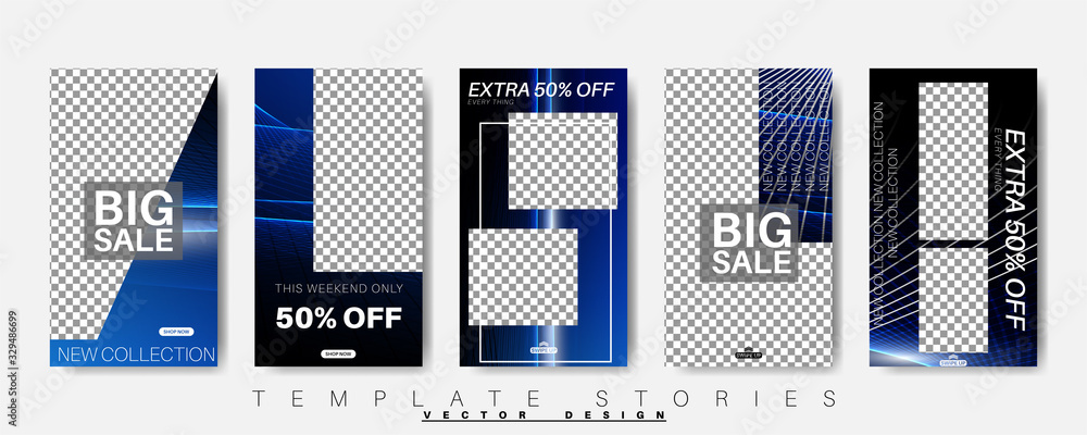 Editable Story background template. Vector Design web banner for social ...