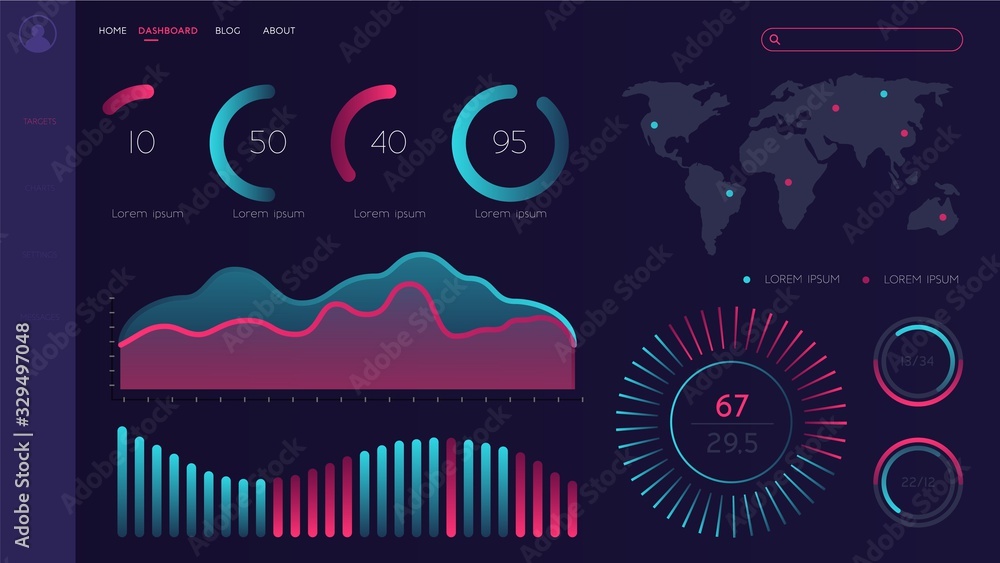 Bundle infographic elements data visualization vector design template ...