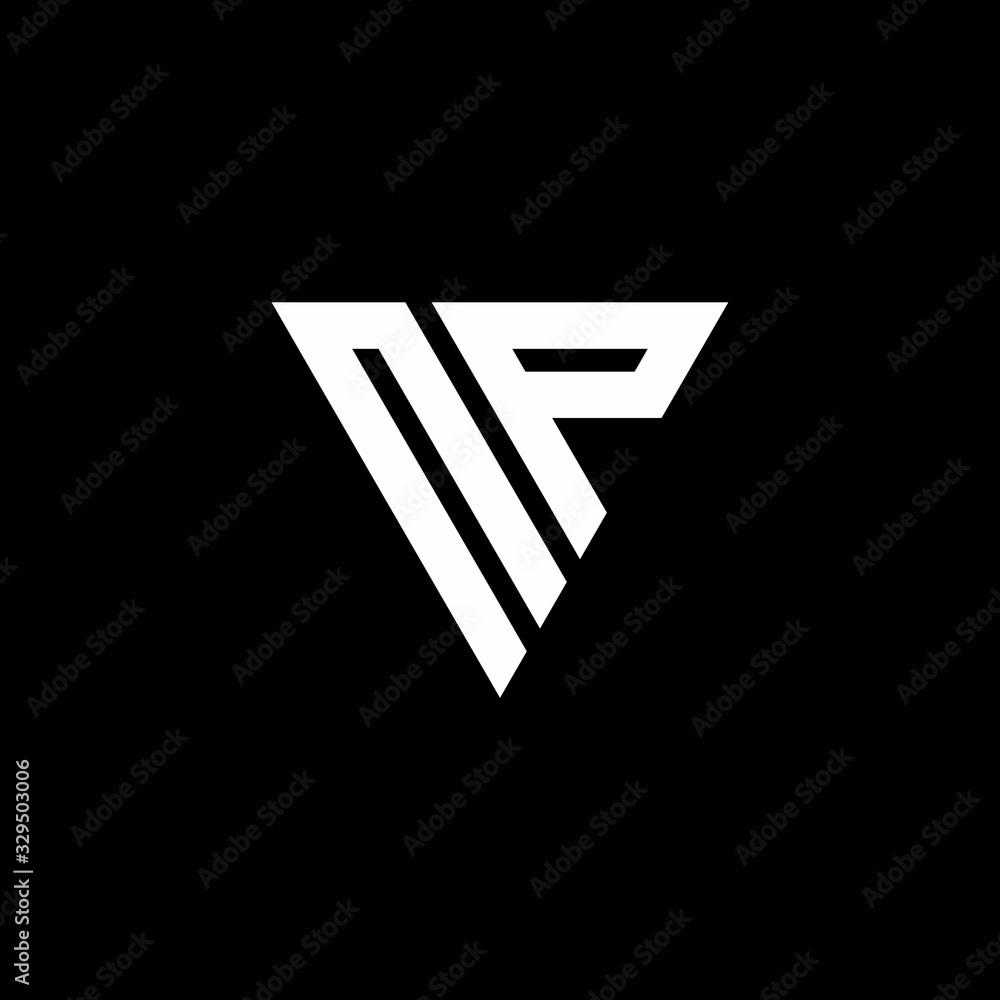NP Logo letter monogram with triangle shape design template Stock Vector | Adobe Stock