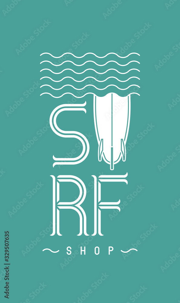Surf board logo emblem for Surf Shop or Club Logo Design Stock Vector ...