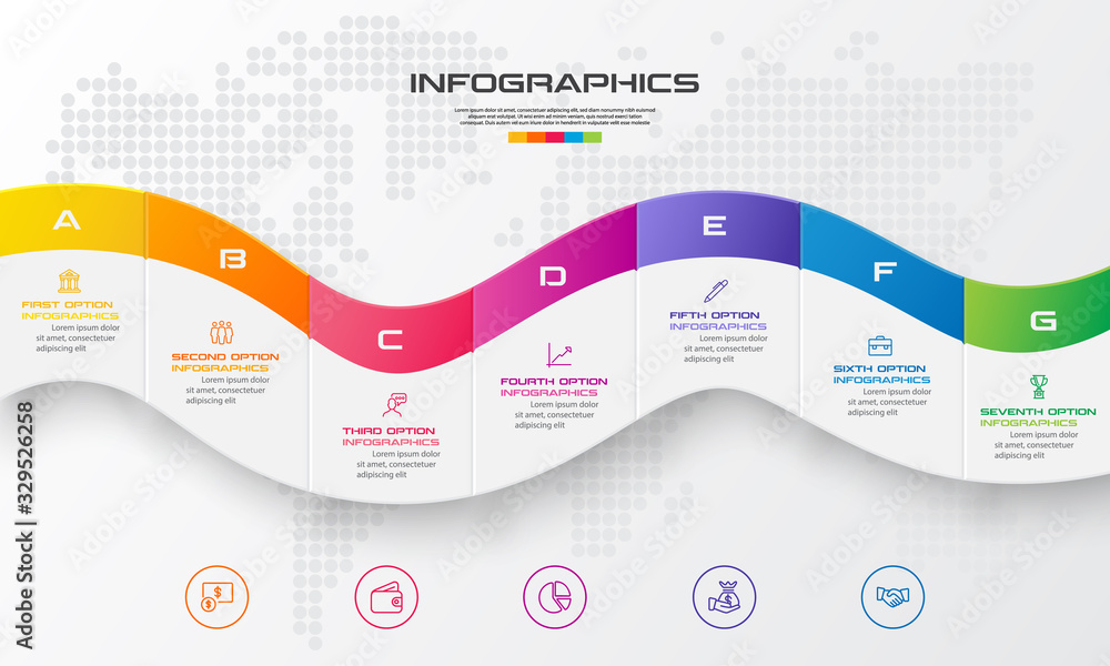 Infographic Business Timeline Template Vector Illu