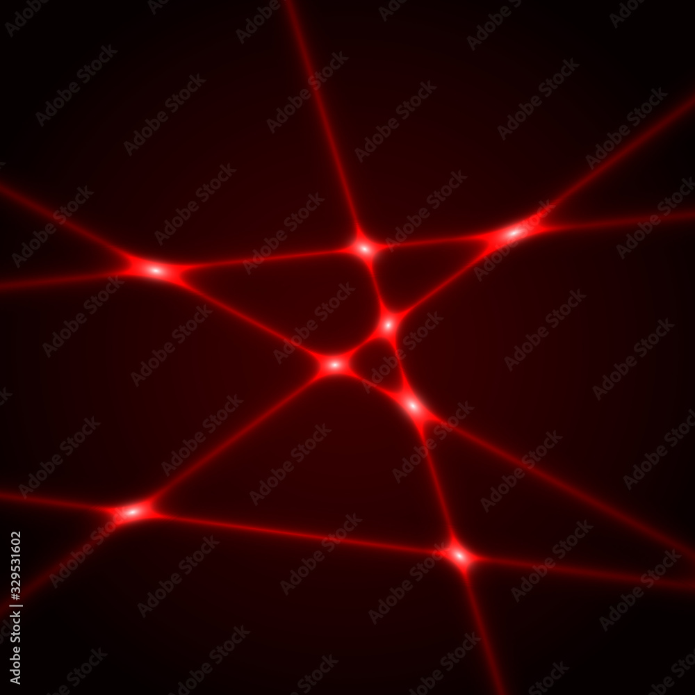 Red laser beams. Vector illustration. Stock Vector | Adobe Stock
