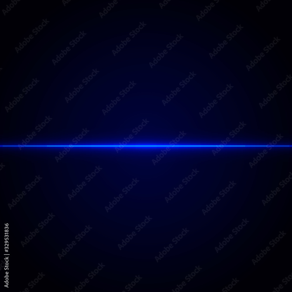 Blue laser beam. Glowing line. Vector illustration. Stock Vector ...