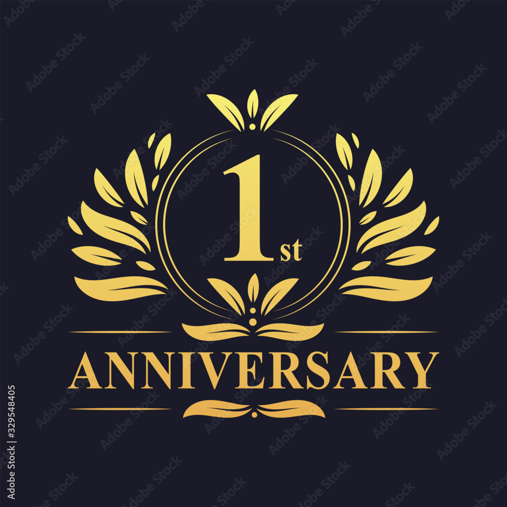 1 Years Anniversary Logo Luxurious 1st Anniversary Celebration Stock 1-years-anniversary-logo-luxurious-1st-anniversary-celebration-stock