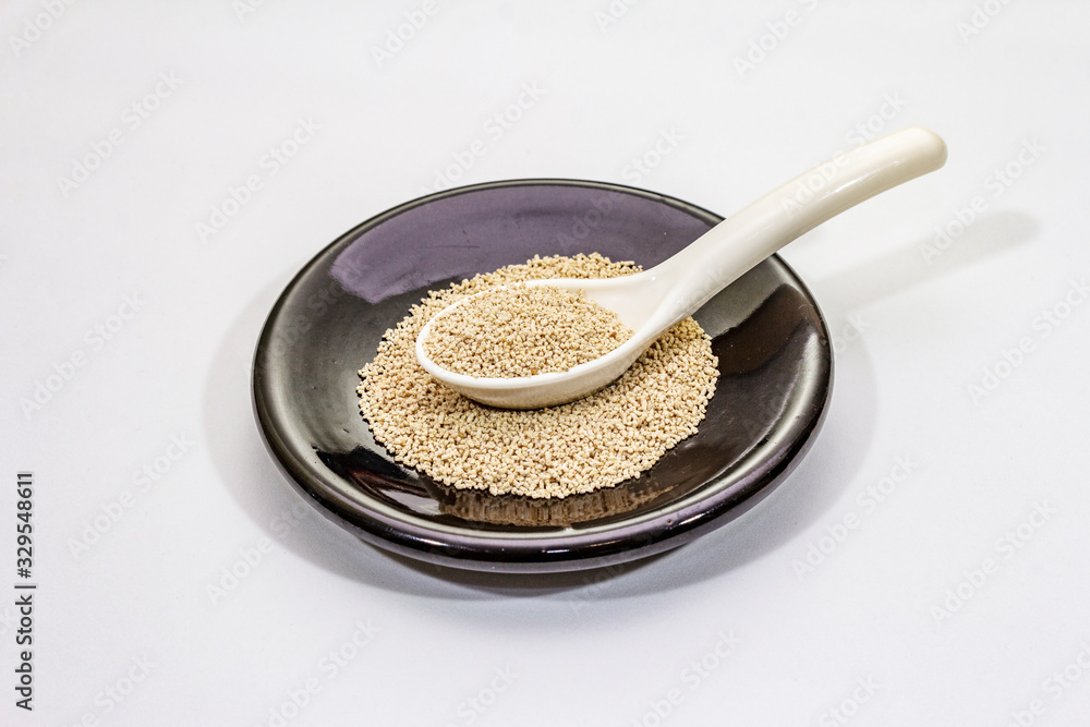 Dashi, traditional Japanese seasoning isolated on white background ...