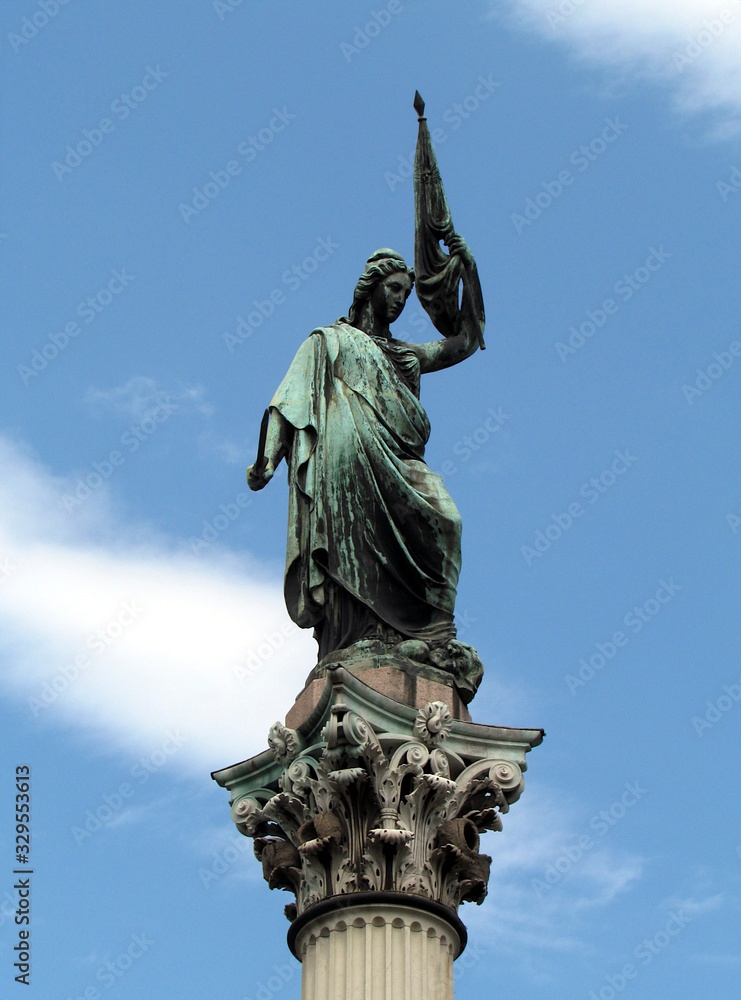 Peace Column - In the center of Liberty Square, at the top of a marble ...