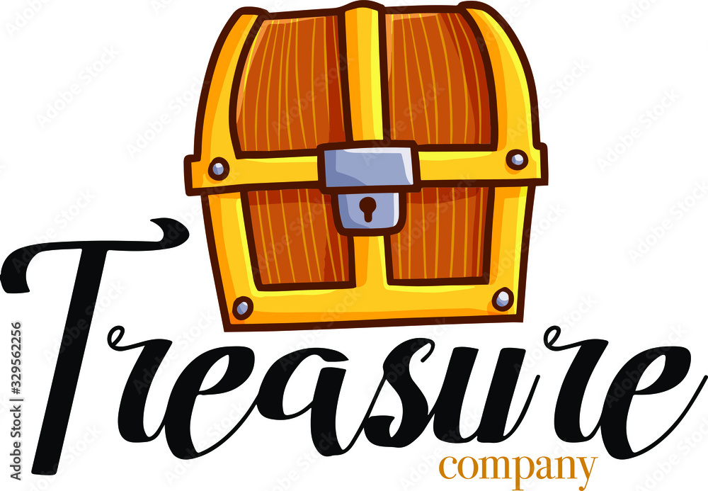 Cute and funny logo for vintage treasure company Stock Vector | Adobe Stock