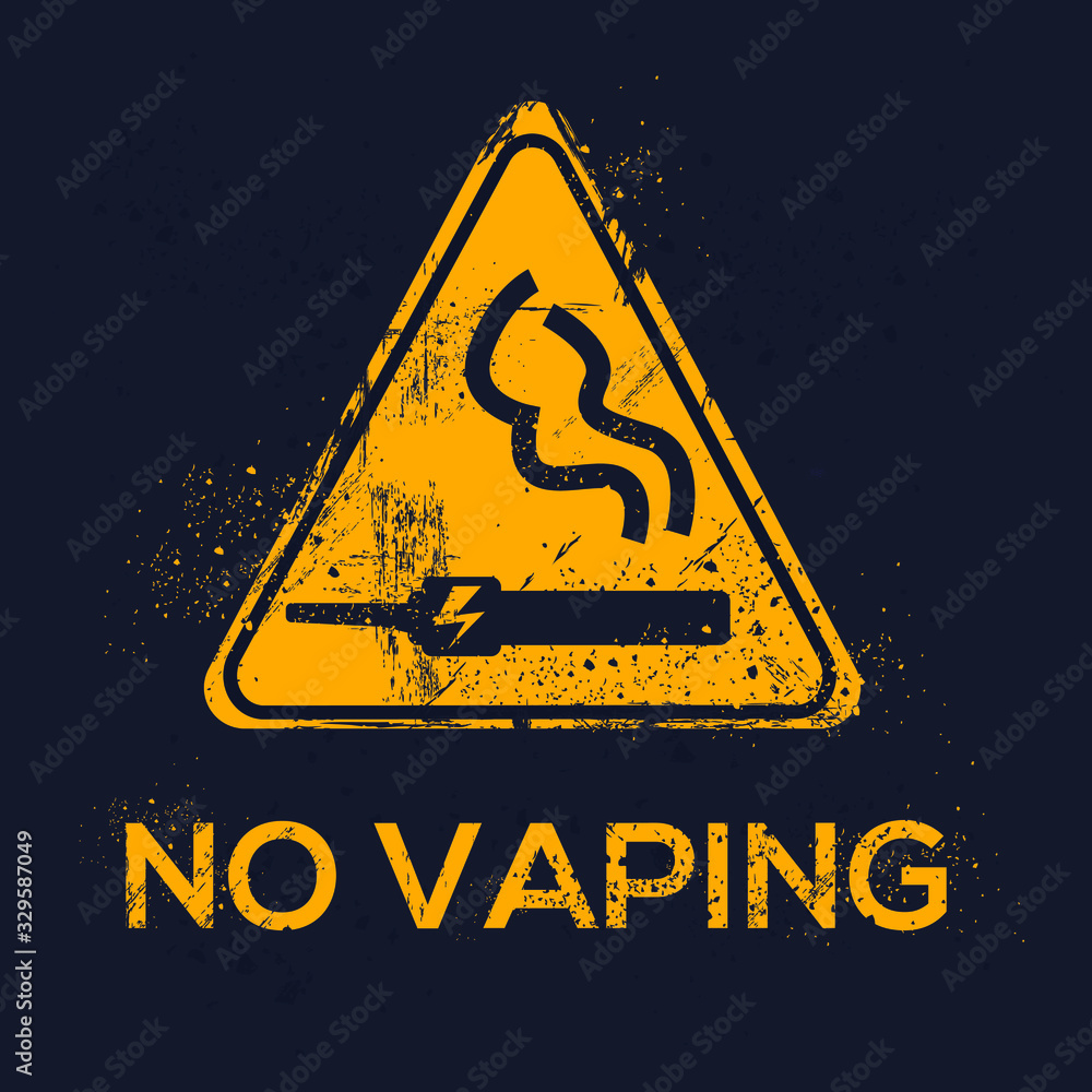 Warning sign (no vaping), vector illustration. Stock Vector | Adobe Stock