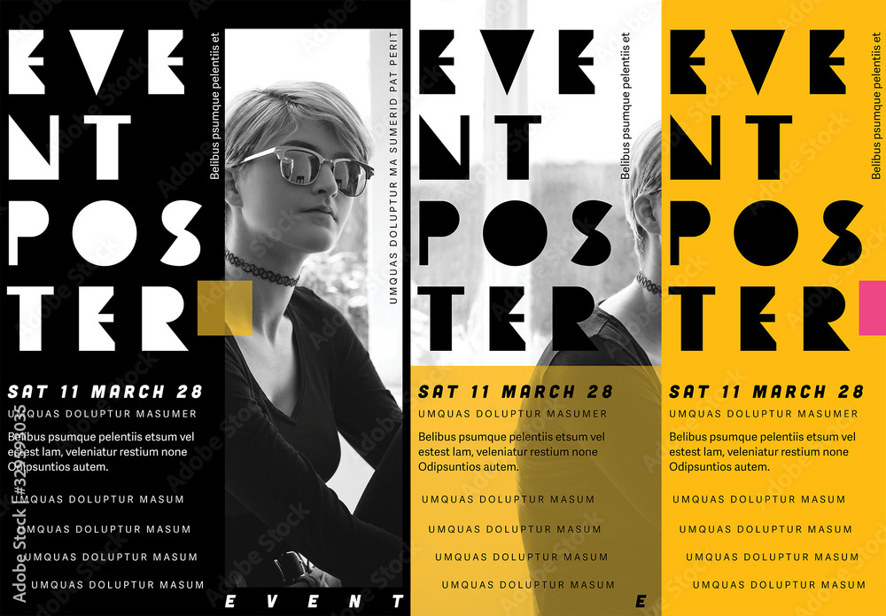 Poster Layouts Set Stock Template | Adobe Stock