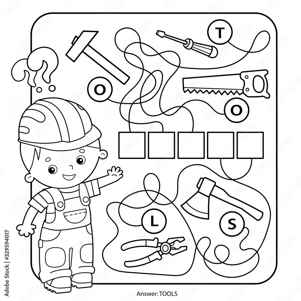 Tools Coloring Pages Preschool Kids
