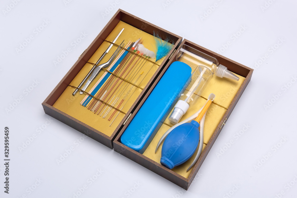 All kinds of ear cleaning devices, commonly used in hospitals and ...