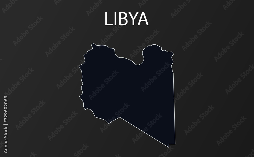 High detailed map of Libya. Vector illustration. Stock Vector | Adobe Stock