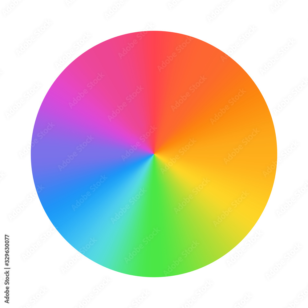 Color wheel palette. RGB, RYB, CYMK system. Color harmony. Vector ...
