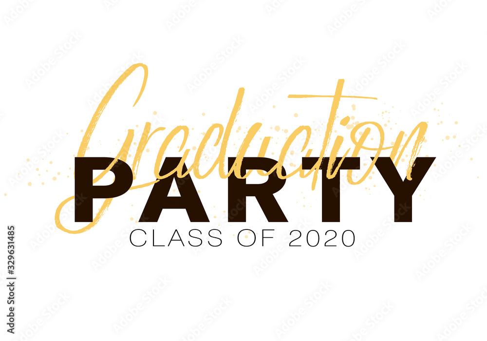 Graduation label. Vector text for graduation design, congratulation ...