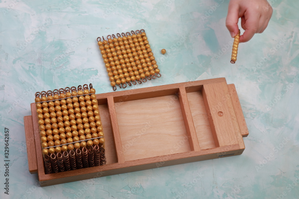 montessori golden material mathematics number decimal system number ...