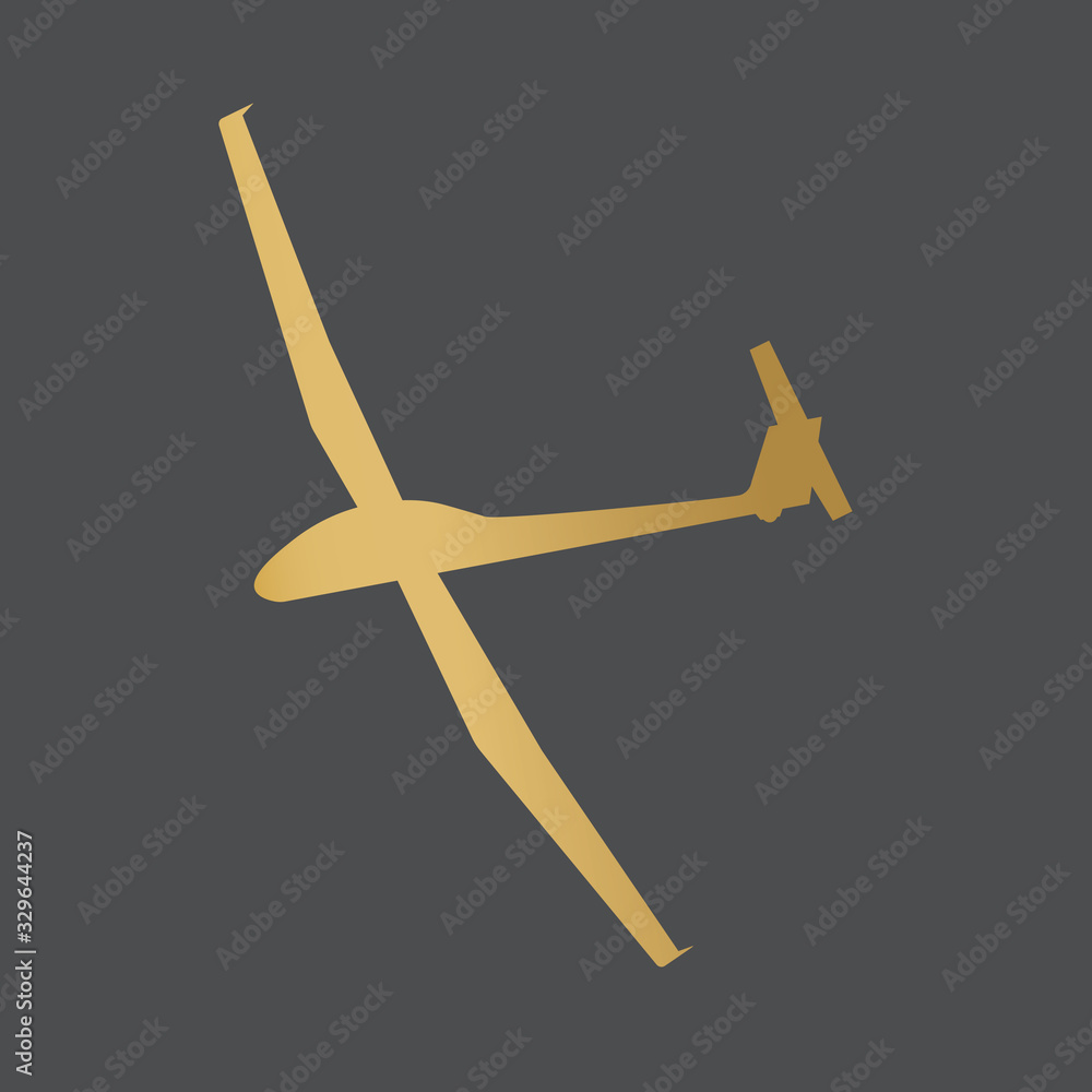 golden sailplane icon- vector illustration Stock Vector | Adobe Stock