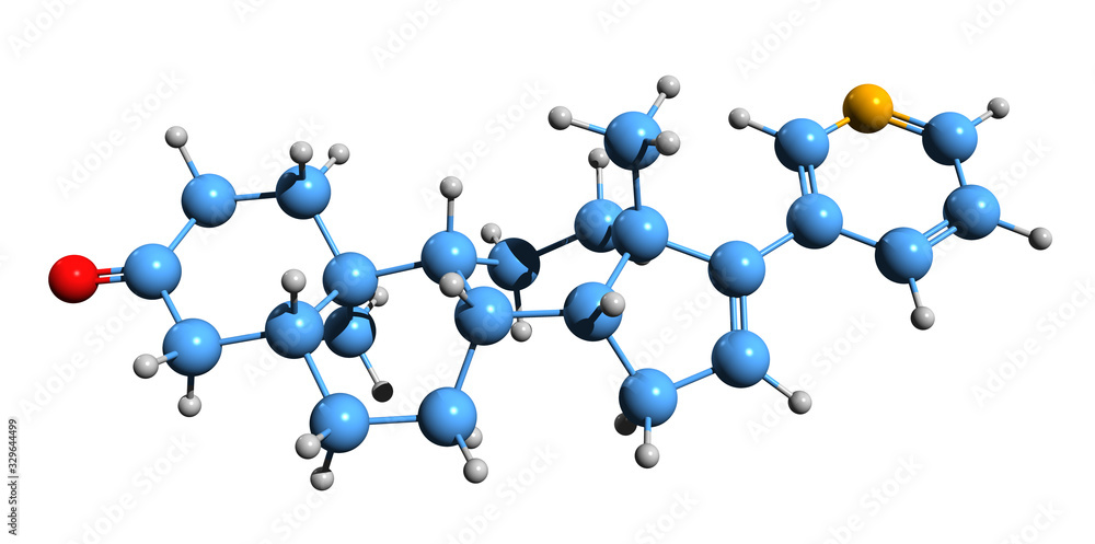 3D image of 3-Keto-5alpha-abiraterone skeletal formula - molecular ...
