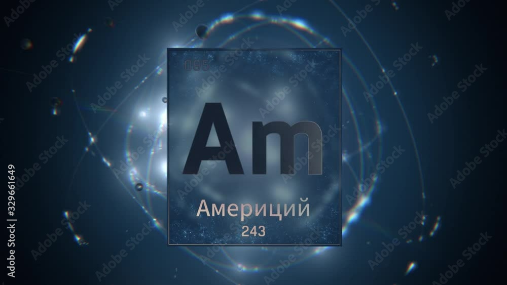 Vidéo Stock Americium as Element 95 of the Periodic Table. Seamlessly ...