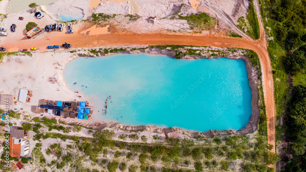 Fotografia do Stock: Aerial Image of Buraco Azul Castelhano, Acaraú ...