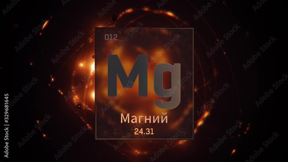Vidéo Stock Magnesium as Element 12 of the Periodic Table. Seamlessly ...