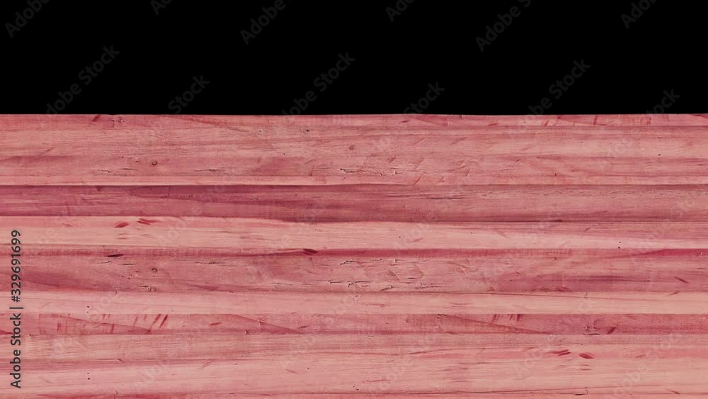 Video Stock Close up of wooden plank rows colored in pink moving away ...