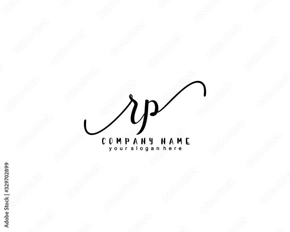 Letter RP handwrititing logo with a beautiful template Stock Vector ...