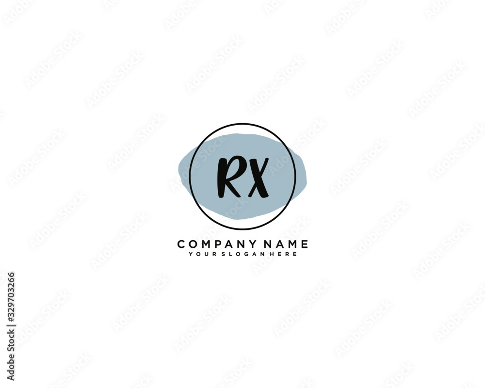 Letter RX handwrititing logo with a beautiful template Stock Vector ...