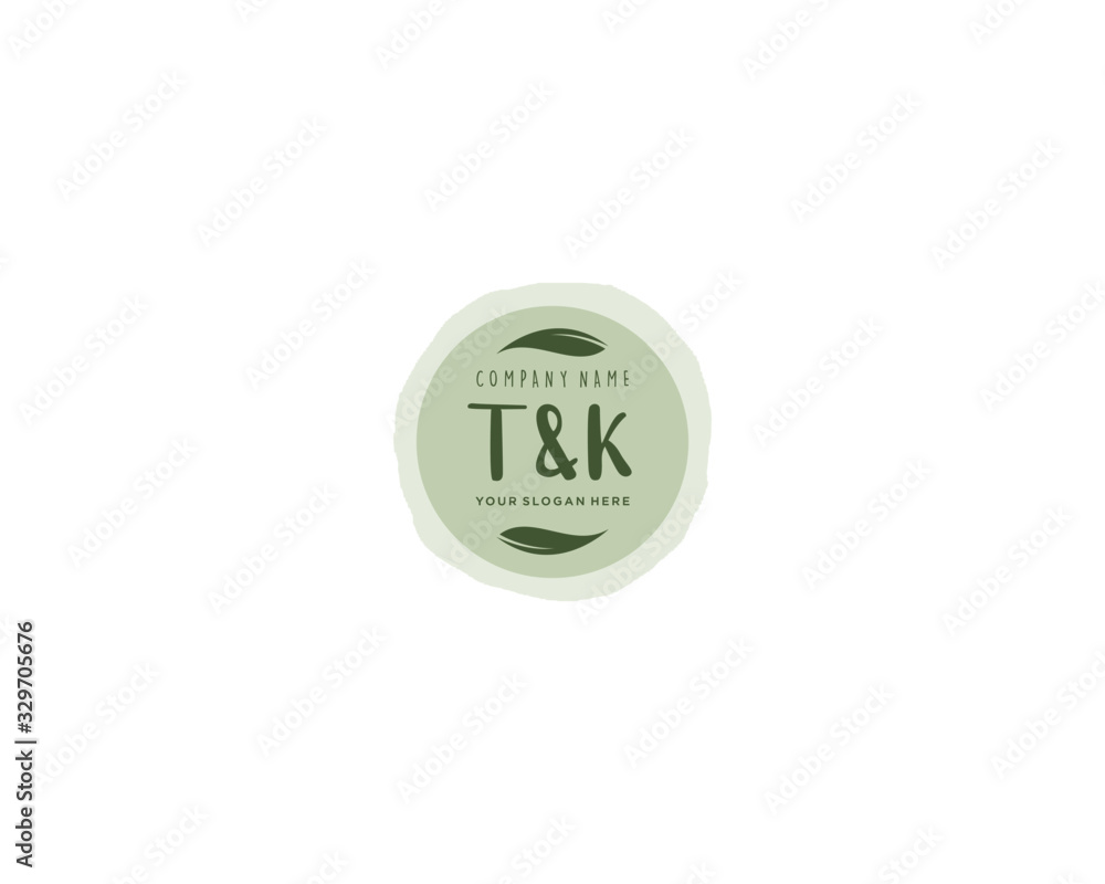 Letter TK handwrititing logo with a beautiful template Stock Vector ...