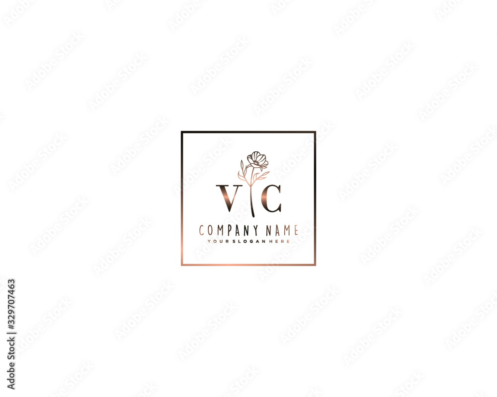 Letter VC handwrititing logo with a beautiful template Stock Vector ...