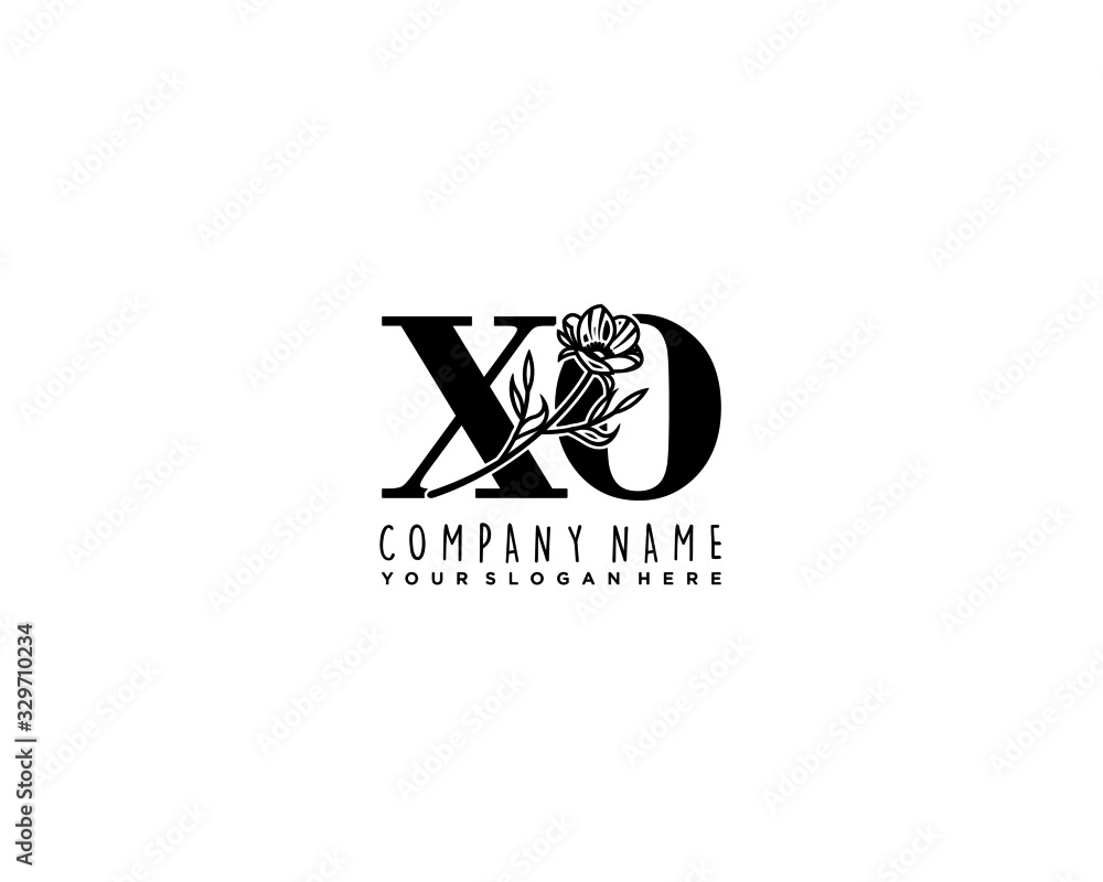 Letter XO handwrititing logo with a beautiful template Stock Vector ...