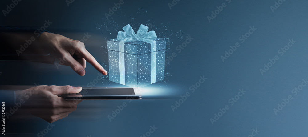 online shopping gift sending internet services Stock Photo | Adobe Stock