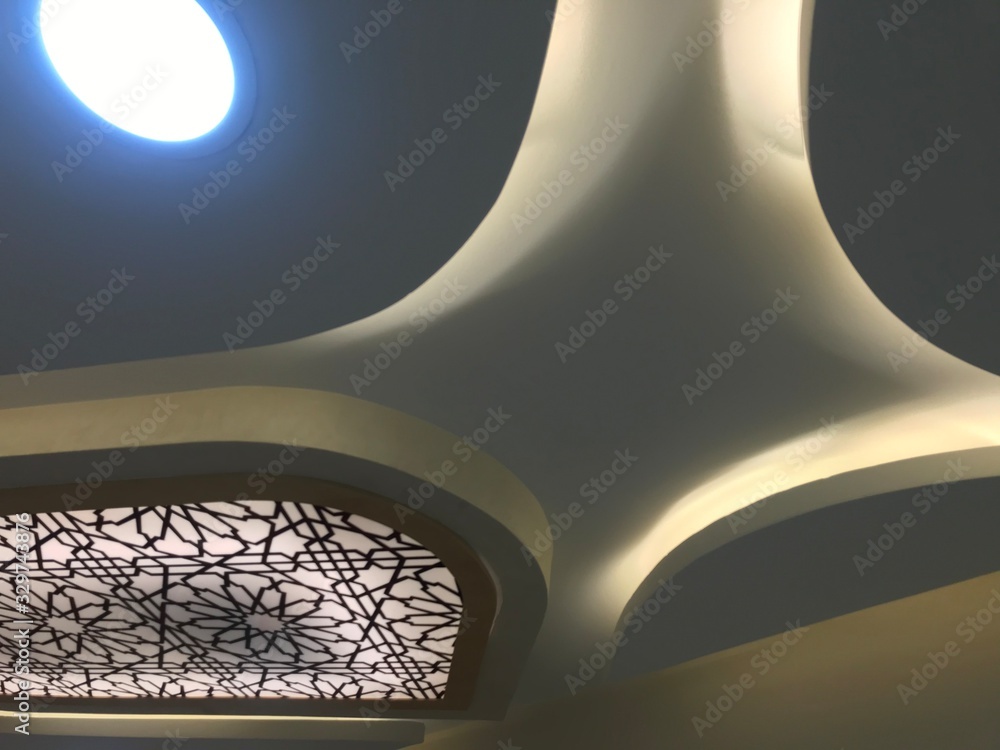 Foto de Suspended Gypsum ceiling macro view interior images emulsion ...
