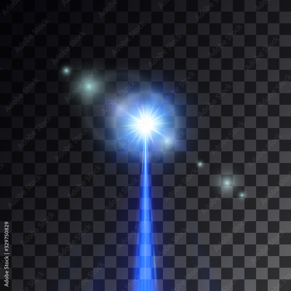 blue laser beam. vector illustration Stock Vector | Adobe Stock
