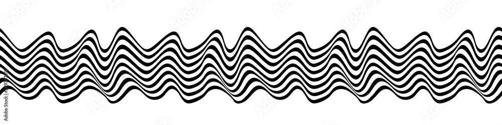 The geometric border. Seamless vector pattern. Black and white texture ...