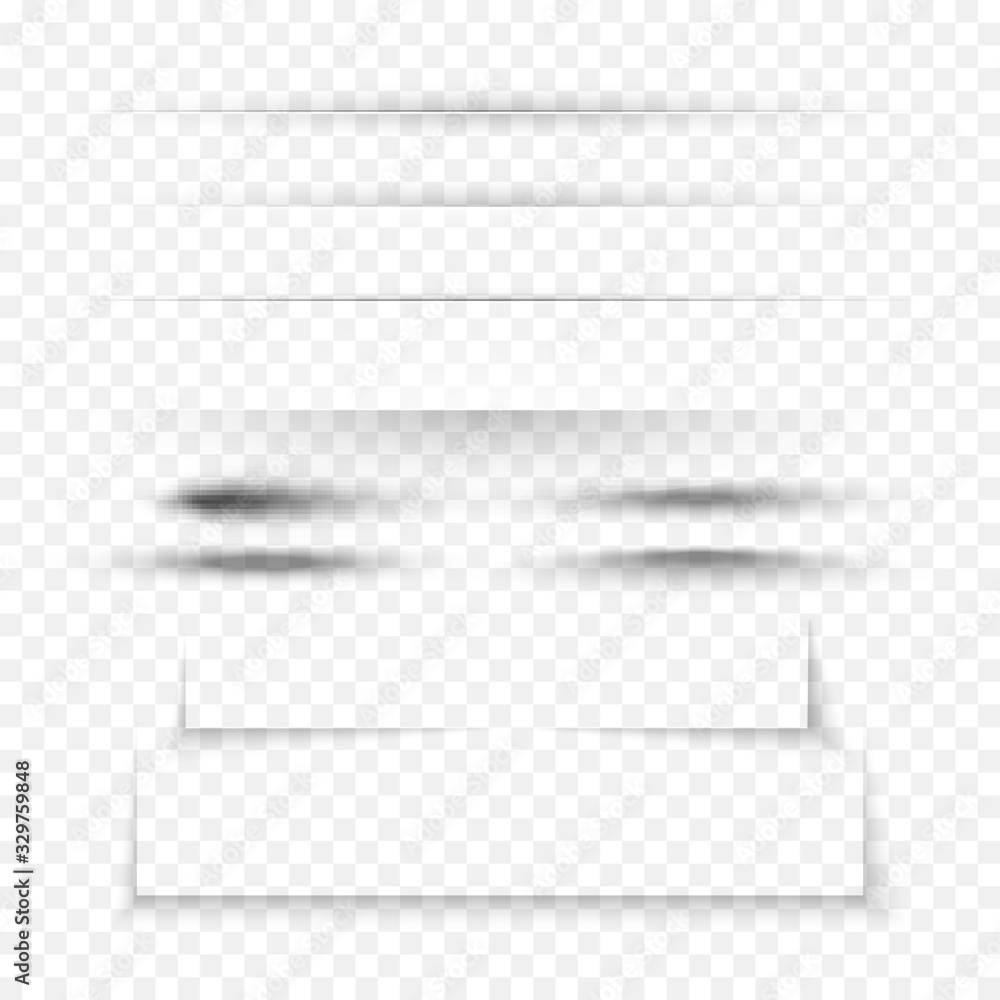Set Of Round And Square Shadows And Dividers With Transparency For Your ...