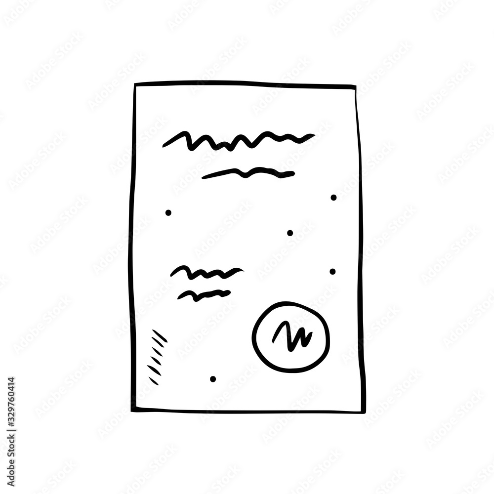 Paper message. Send message. Letter. Text, communication. Cartoon ...