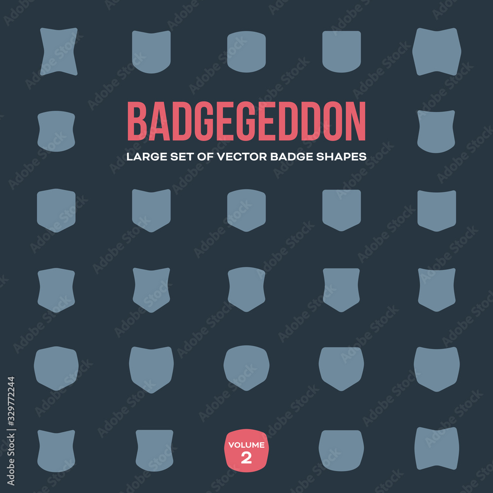 Set of vintage vector badge shapes, vol. 2 Stock Vector | Adobe Stock