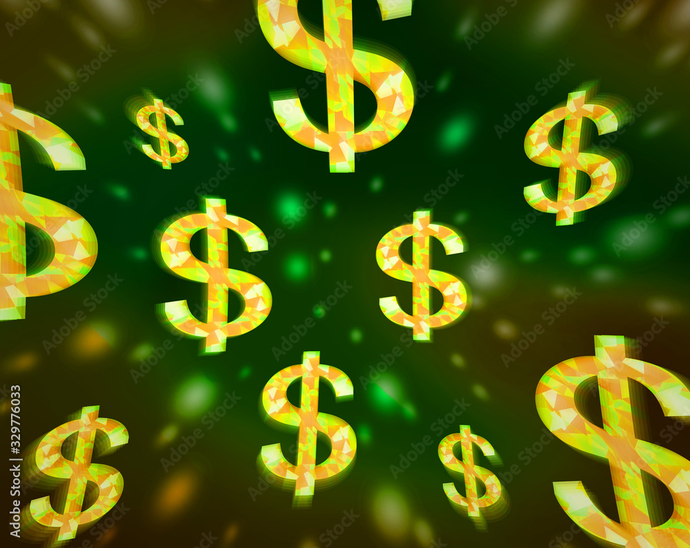 Gold Dollar Sign Background