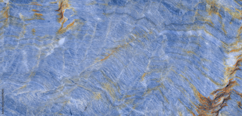 Luxurious blue agate marble texture with brown veins, polished marble ...