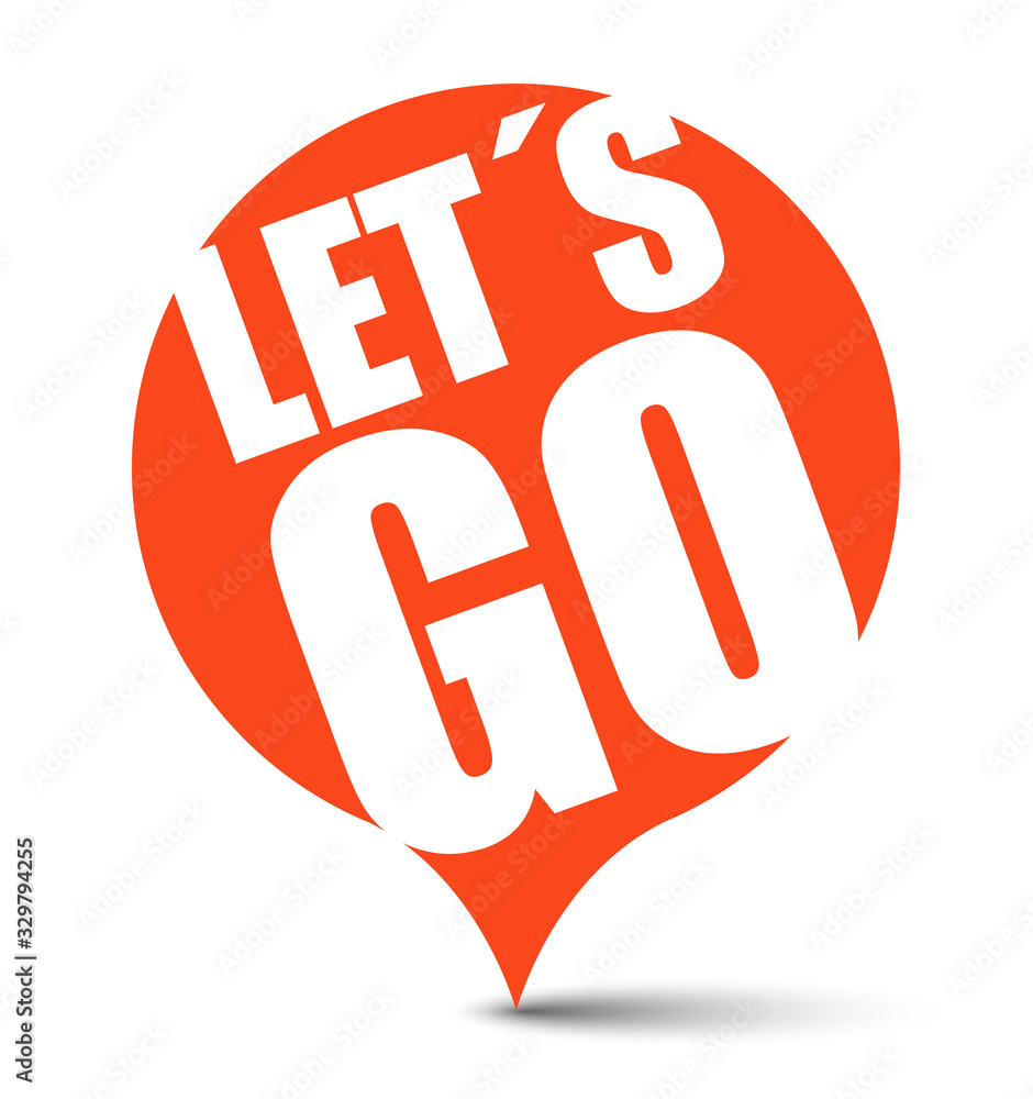 red vector banner lets go Stock Vector | Adobe Stock