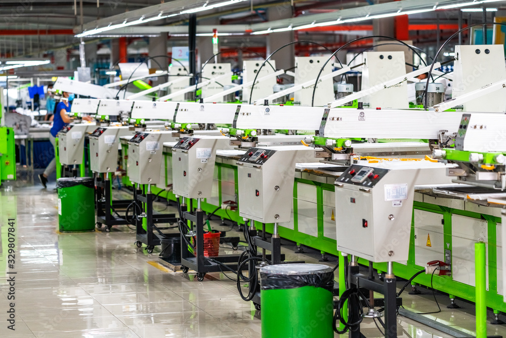 Printing area in textile factory in industrial zone in Ho Chi Minh City ...